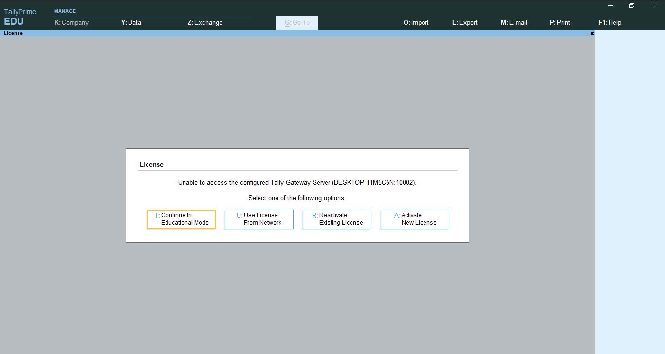Create Company in Tally Prime: – – Tally Customizations Create Company in Tally Prime: – – Tally Customizations